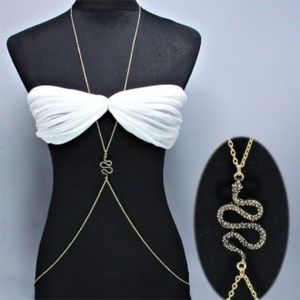 Jewelry | Gold Snake Body Chain Necklace Harness | Poshmark
